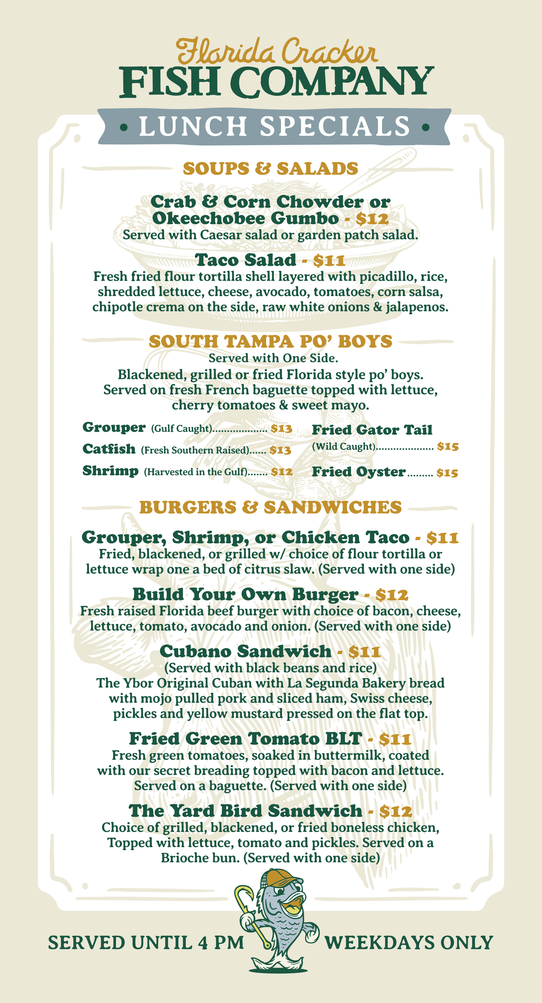 Our Menu – Florida Cracker Fish Company
