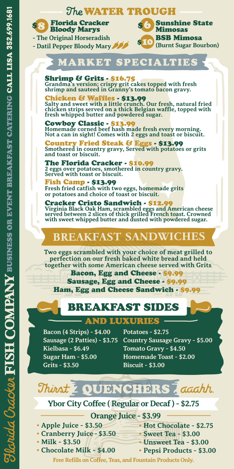 Breakfast & Brunch – Florida Cracker Fish Company