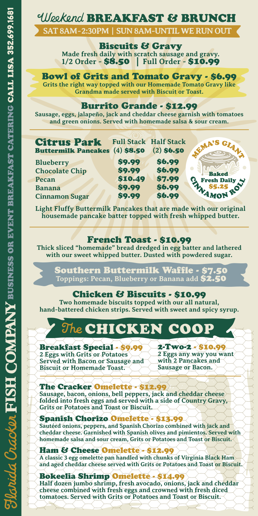 Breakfast & Brunch – Florida Cracker Fish Company