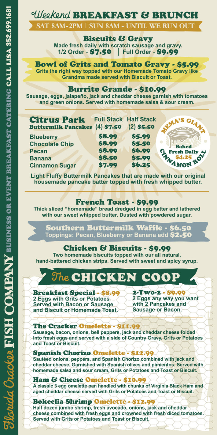 Our Menu – Florida Cracker Fish Company
