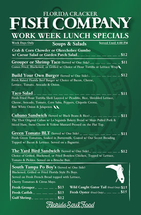 Our Menu – Florida Cracker Fish Company