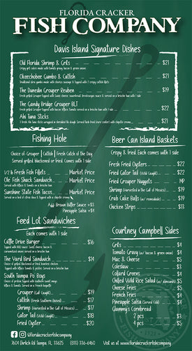 Our Menu – Florida Cracker Fish Company