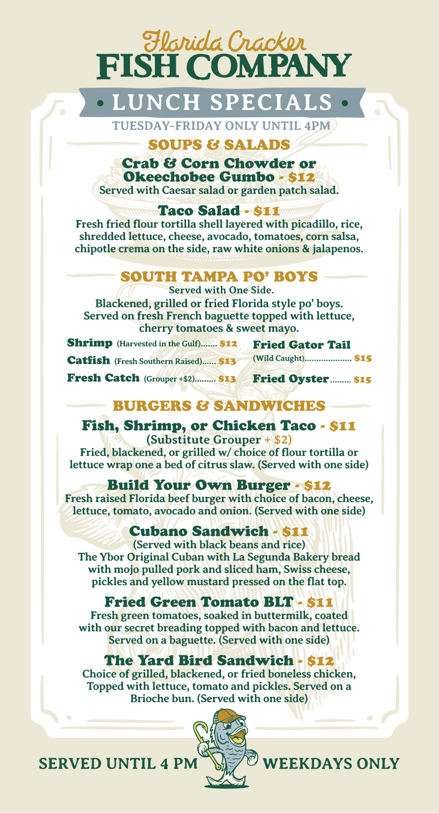 Our Menu – Florida Cracker Fish Company