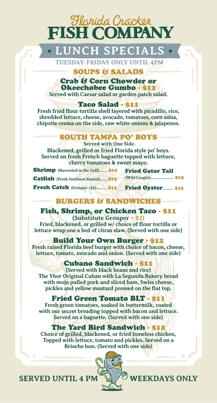 Our Menu – Florida Cracker Fish Company